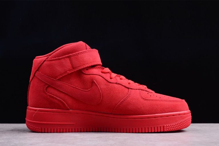 AF1 Nike Air Force 1 Mid ’07 “Red October” Gym Red-White - FavSole.com