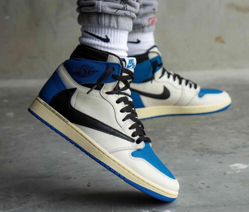 Travis Scott x Fragment x Air Jordan 1 High OG SP Military Blue ...
